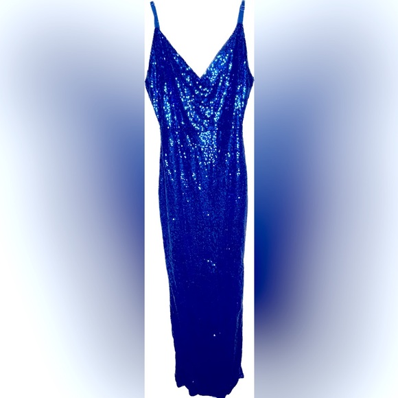 Windsor | Dresses | Formal Blue Sequence Dress | Poshmark